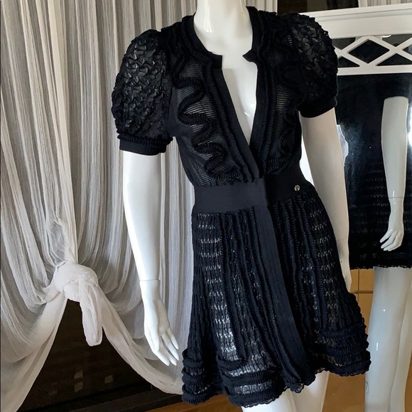 CHANEL | Dresses | Authentic Chanel Fabulous Detail Ruffle Runway Dress ...